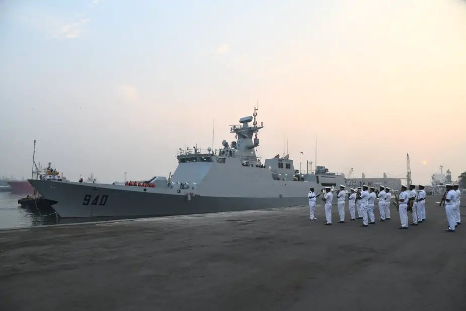 Algeria Navy's Type 056 corvette El Moutassadi visits India - DzairTube En