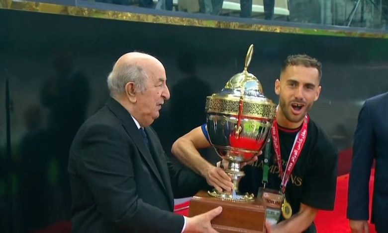 President Tebboune Awards Algerian Cup Trophy to USMA Captain After ...